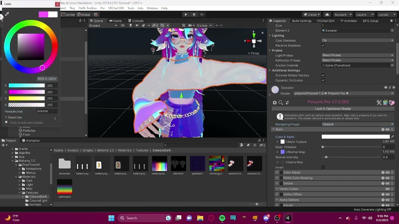 how to change a materials texture!(vrchat avatar edit)