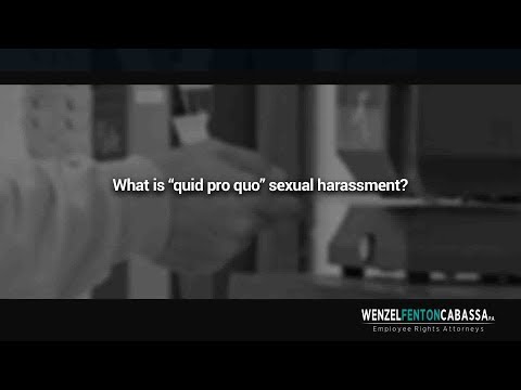 What is "quid pro quo" sexual harassment?