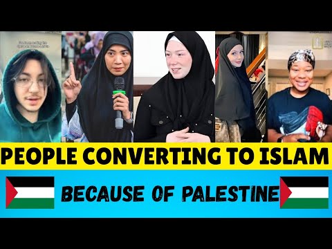 People Converting To ISLAM || Because of Palestine || Shahada Compilation ||