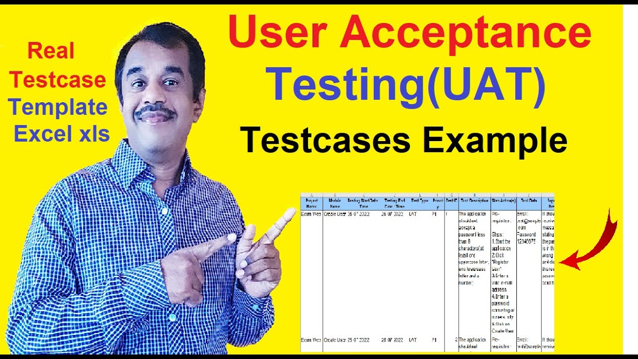 user acceptance testing(UAT) test cases template xls | user registration examples  testingshala