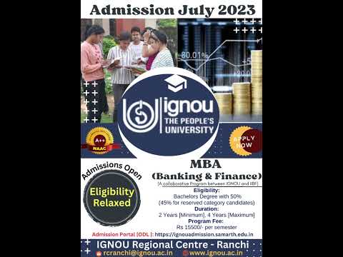 IGNOU offers MBA [Banking and Finance] #ignou