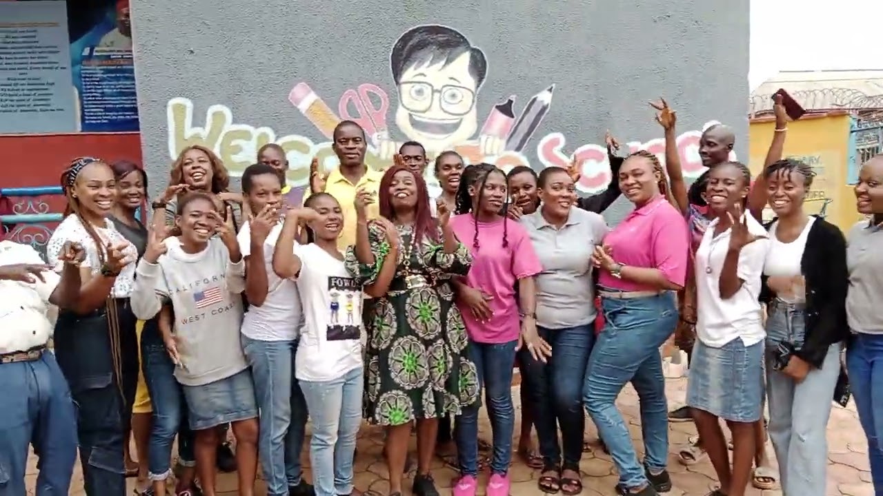 With the Support Staff of Dove Model School Onitsha