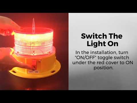 PL10S/PL32S solar aviation obstruction light operation demo