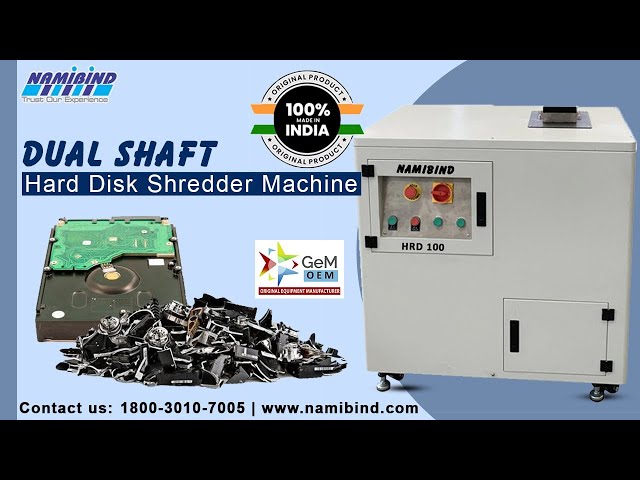 Shredder Machine - Hard Disk Shredder Machine 7.5 HP Twin Shaft Hard ...