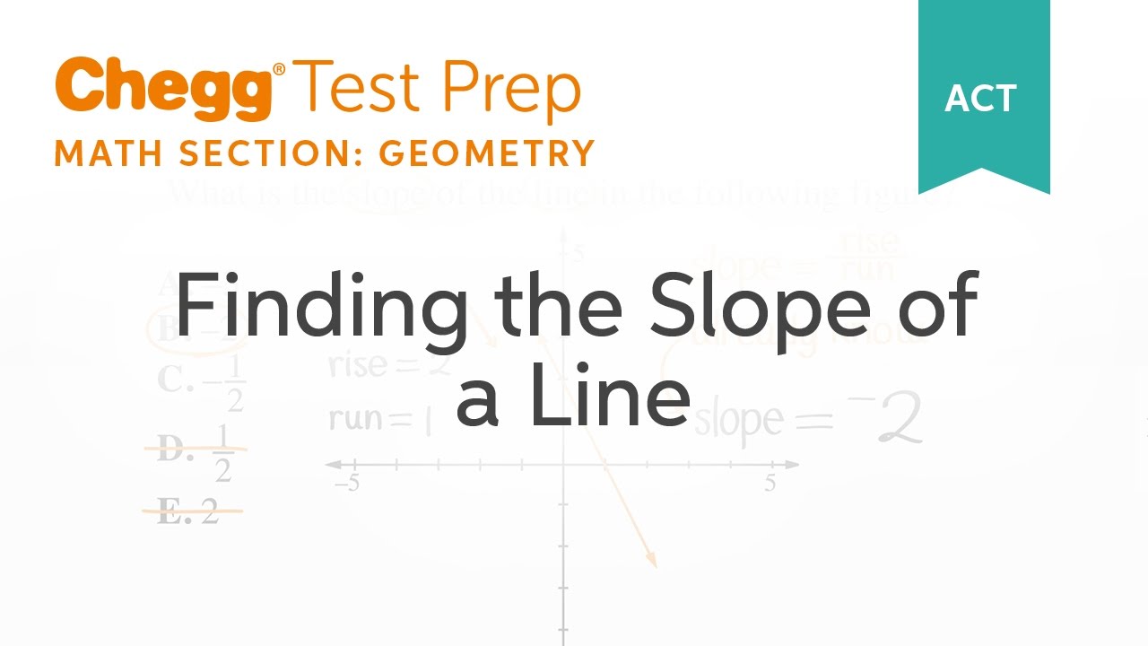 ACT Geometry: Finding the Slope of a Line - Chegg Test Prep