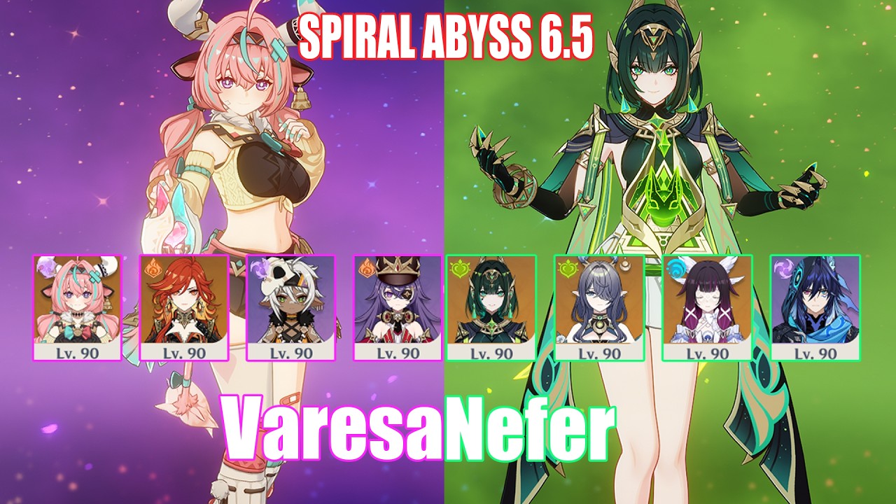 C0 Varesa & C0 Nefer | Spiral Abyss 6.5 | Genshin Impact