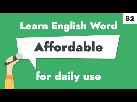#009 โ "Affordable" | Learn B2 English Adjective โ Describe reasonably priced items.
