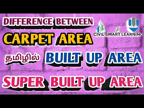 Carpet Area & built up Area in Tamil Super built up Area கவனிக்கப்பட வேண்டியவை Civil Concepts Tamil