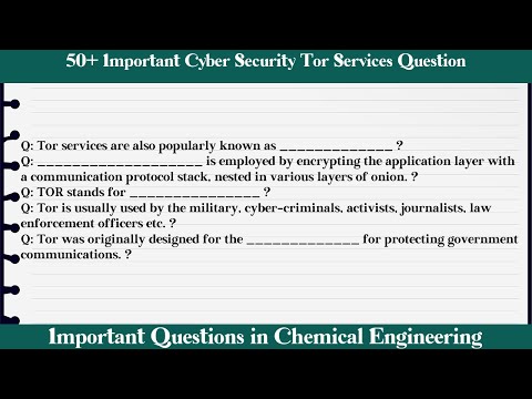 MCQ Questions Cyber Security Tor Services with Answers