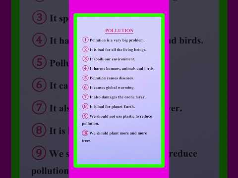 10 Lines On Pollution in English || Essay On Pollution in English || Pollution Essay in English