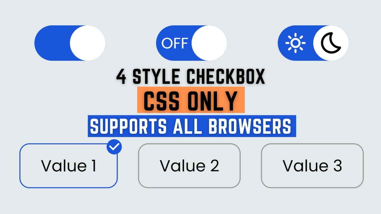 Custom Checkbox Design Using CSS Only | Html CSS