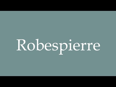 How to Pronounce ''Robespierre'' Correctly in French