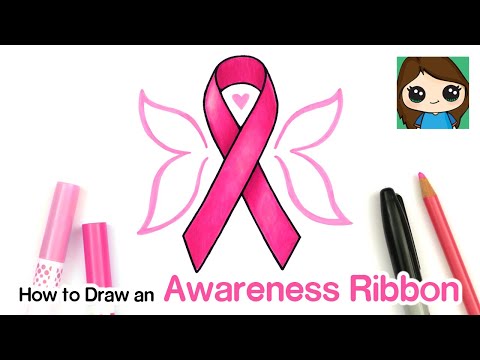 How to Draw an Awareness Ribbon | Breast Cancer