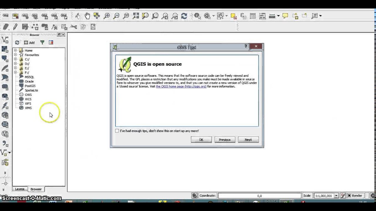 qgis tutorial 2 2 screencast1 Lesson Adding your first layer