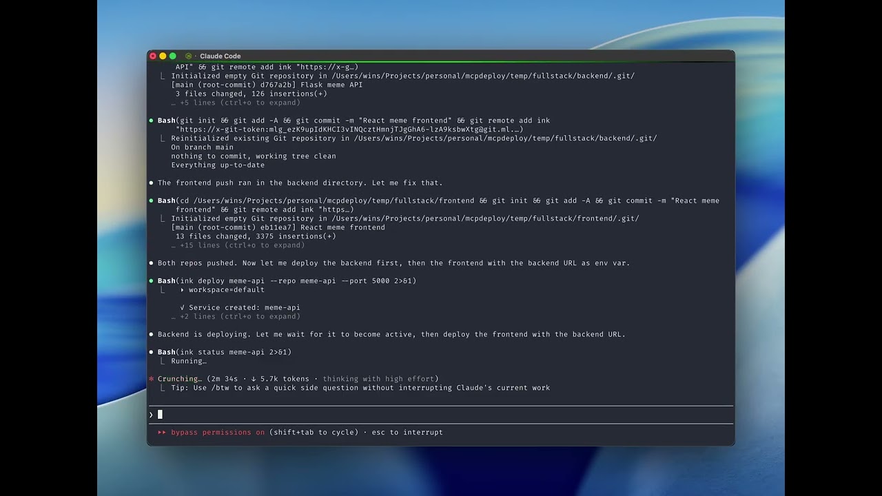 Ink S01E02 - Claude Code full stack example