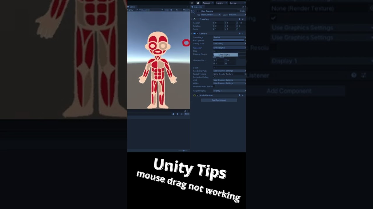 Mouse position not working | #unitytips  | #shorts