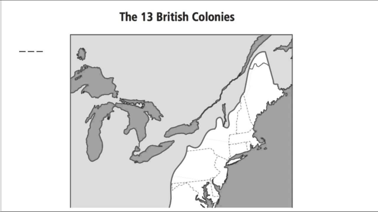 Unit 4: 13 Colonies Map
