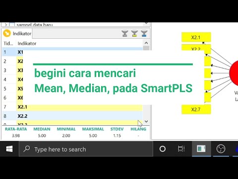 CARA MENCARI RATA-RATA, MEAN, DAN MEDIAN DI SMARTPLS
