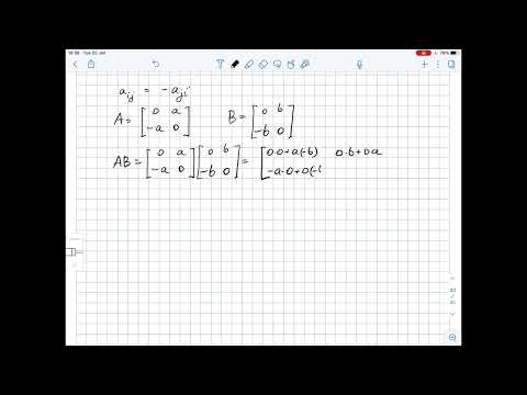 Show that the product of two 2 \times 2 skew symmetric matrices is diagonal. Is this ... | Plainmath