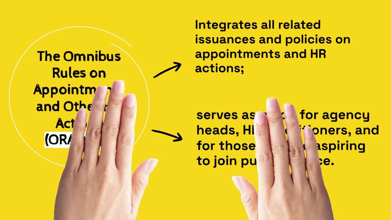 ORAOHRA | Omnibus Rules on Appointments and Other Human Resource Actions | CSC Appointment Rules