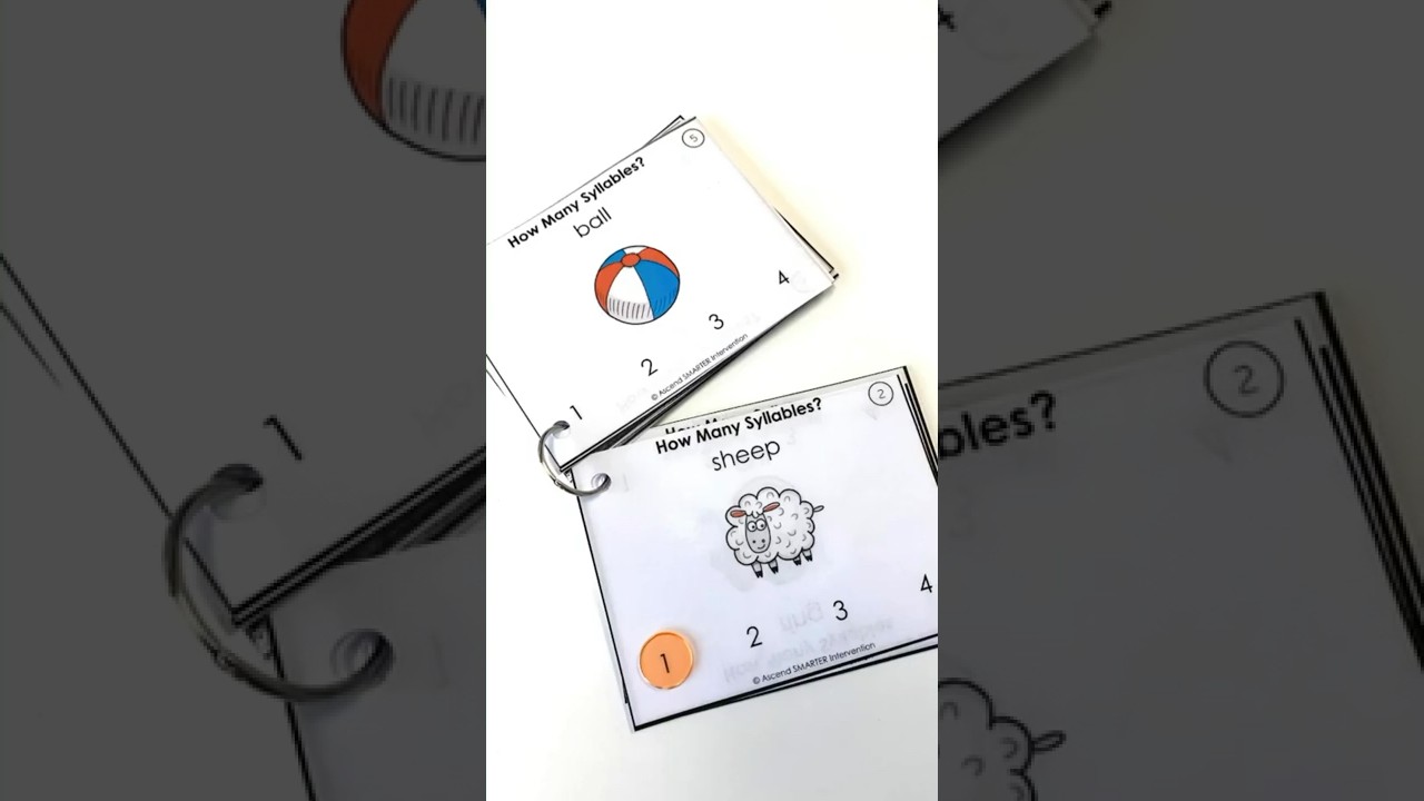Syllable Segmenting Task Cards