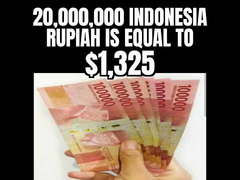 23,000,000,000,000 Indonesia RUPIAH. 23 trillion Rupiah is Equal to only about 1.5 billion dollars