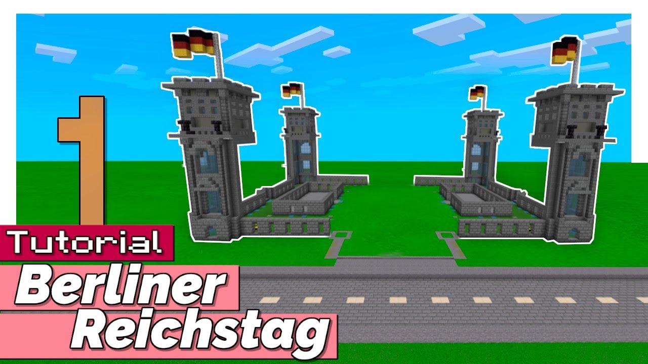 Minecraft Berlin Reichstag | Building Instructions for the Floor Plan and Towers (Xbox/PS4/PE/Bed...