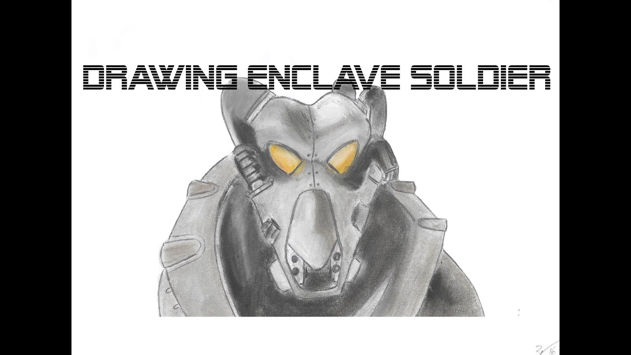 Drawing Enclave Soldier - Fallout