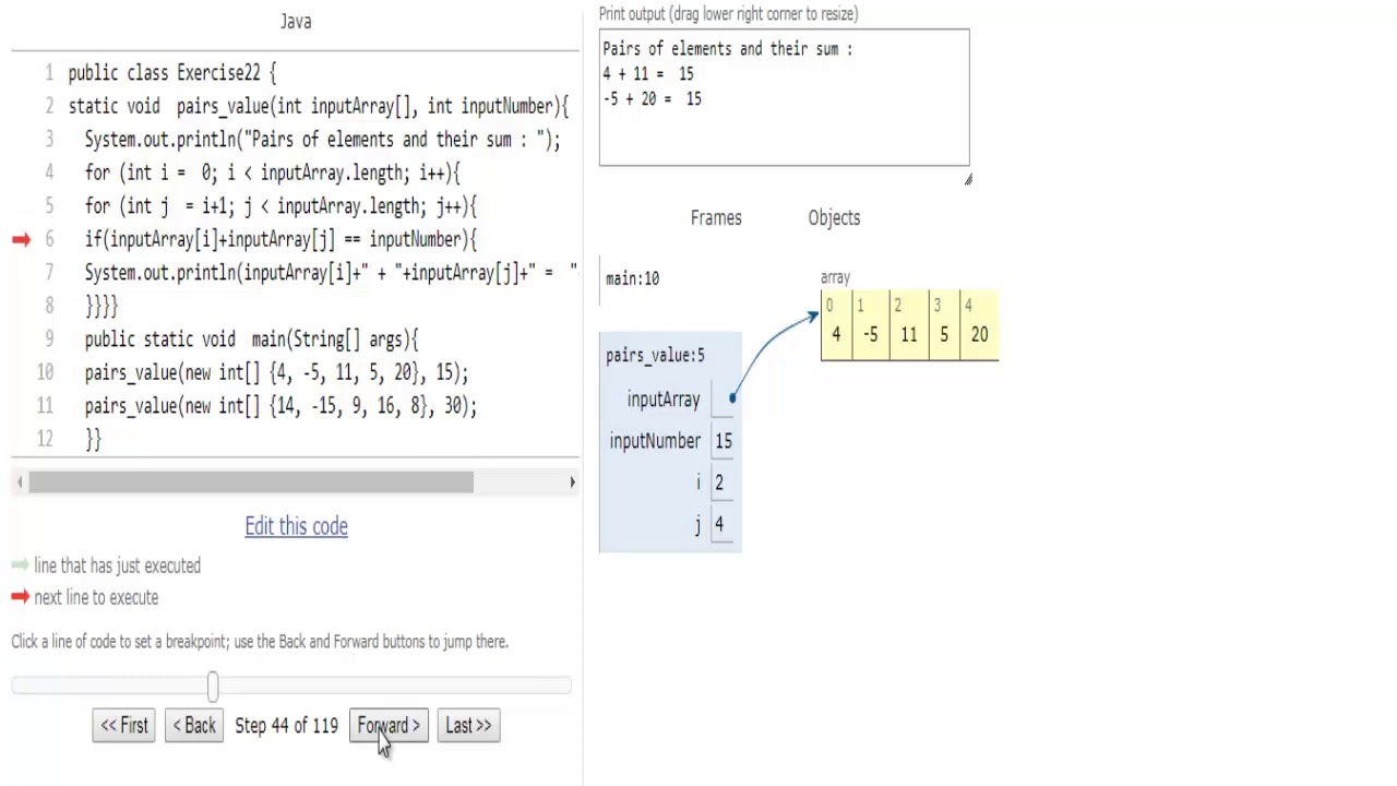 w3resource.com: Java Array Exercise-22