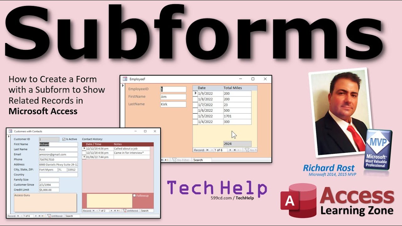 How to Create a Form with a Subform to Show Related Records in Microsoft Access