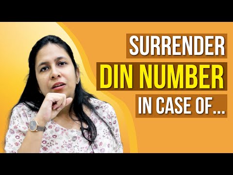 Can you ever surrender DIN number? | What is DIN Number | CA Neha Gupta |