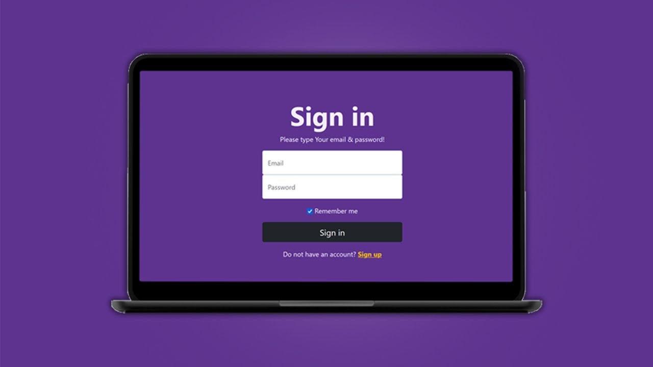 Learn Bootstrap 5 - How To Create a Sign in Page