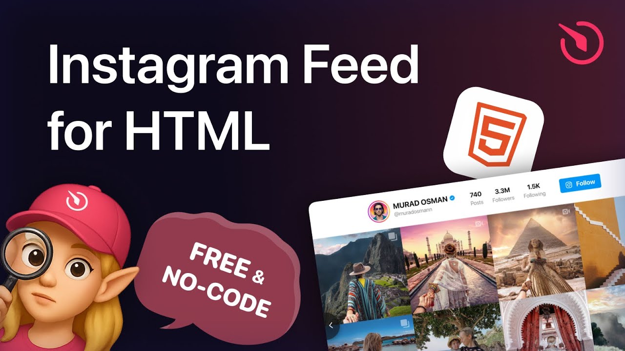 How to Add Instagram Feed to HTML [for FREE]