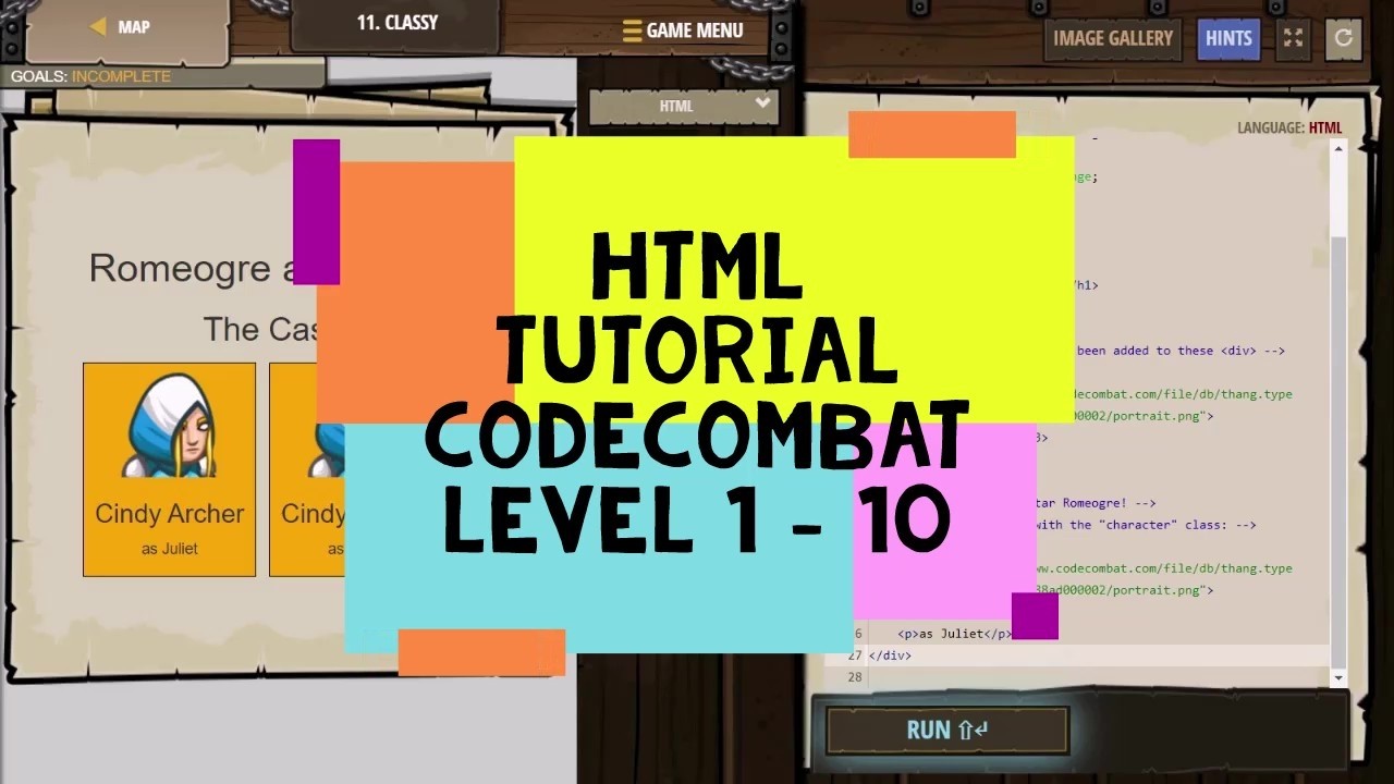 HTML Tutorial for Beginners - Codecombat Web Development Level 1 to Level 10 - HTML Coding Course