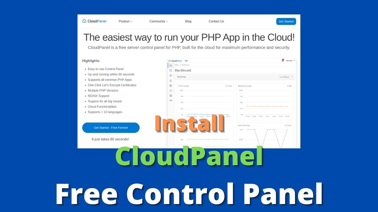 Install CloudPanel.io (Free Hosting Control Panel, Debian 10, Nginx)