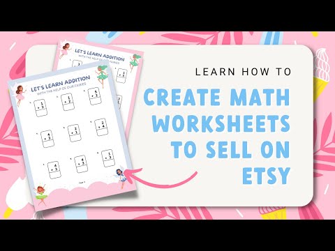 Quick and Easy Way to Create Math Worksheet Printables for Your Etsy Store