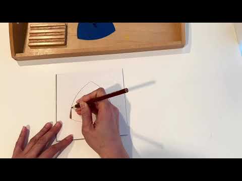 MONTESSORI Metal Inset Presentation 8 Use one inset, one color pencil, from darkest to lightest