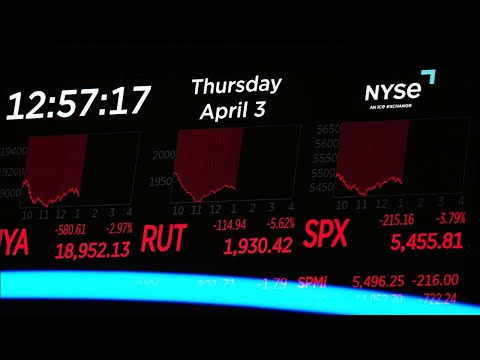 New York Stock Exchange ticker as trading begins