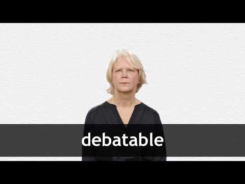 DEBATABLE definition and meaning | Collins English Dictionary