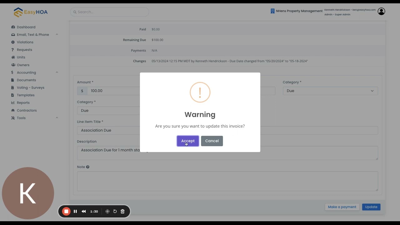 Changing Due Dates for Invoices Tutorial