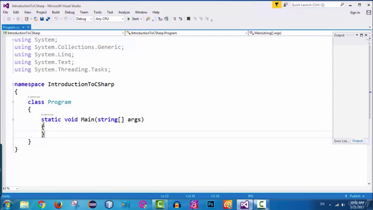 19 - Build Your First Console Based C Application (Part 1)