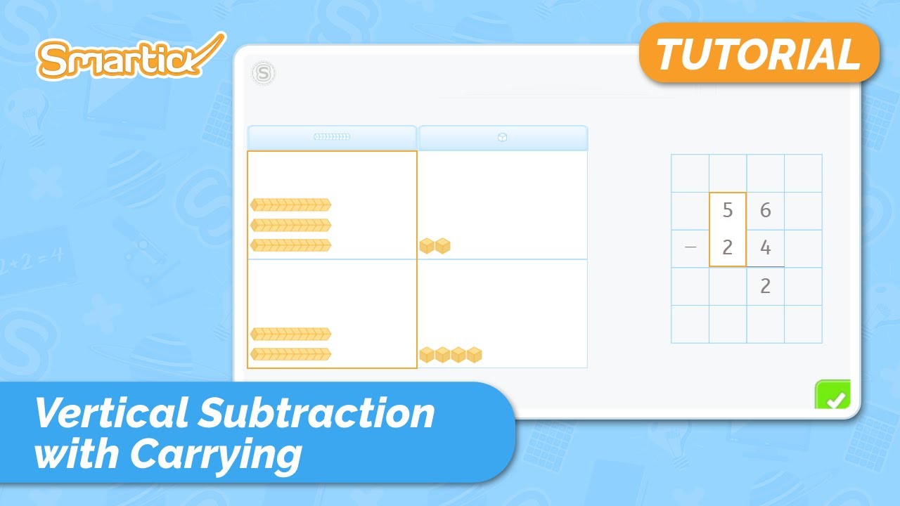 Vertical Subtraction with Carrying - Smartick