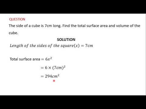 50 Surface Area and Volume of a Cube