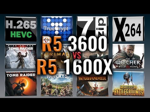 Ryzen 5 3600 vs Ryzen 5 1600X Benchmarks | Test Review | Comparison | Gaming | 13 Tests
