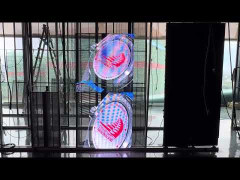 Comparison between Pixel pitch 3.9×3.9mm and 3.9×7.8mm transparent LED display