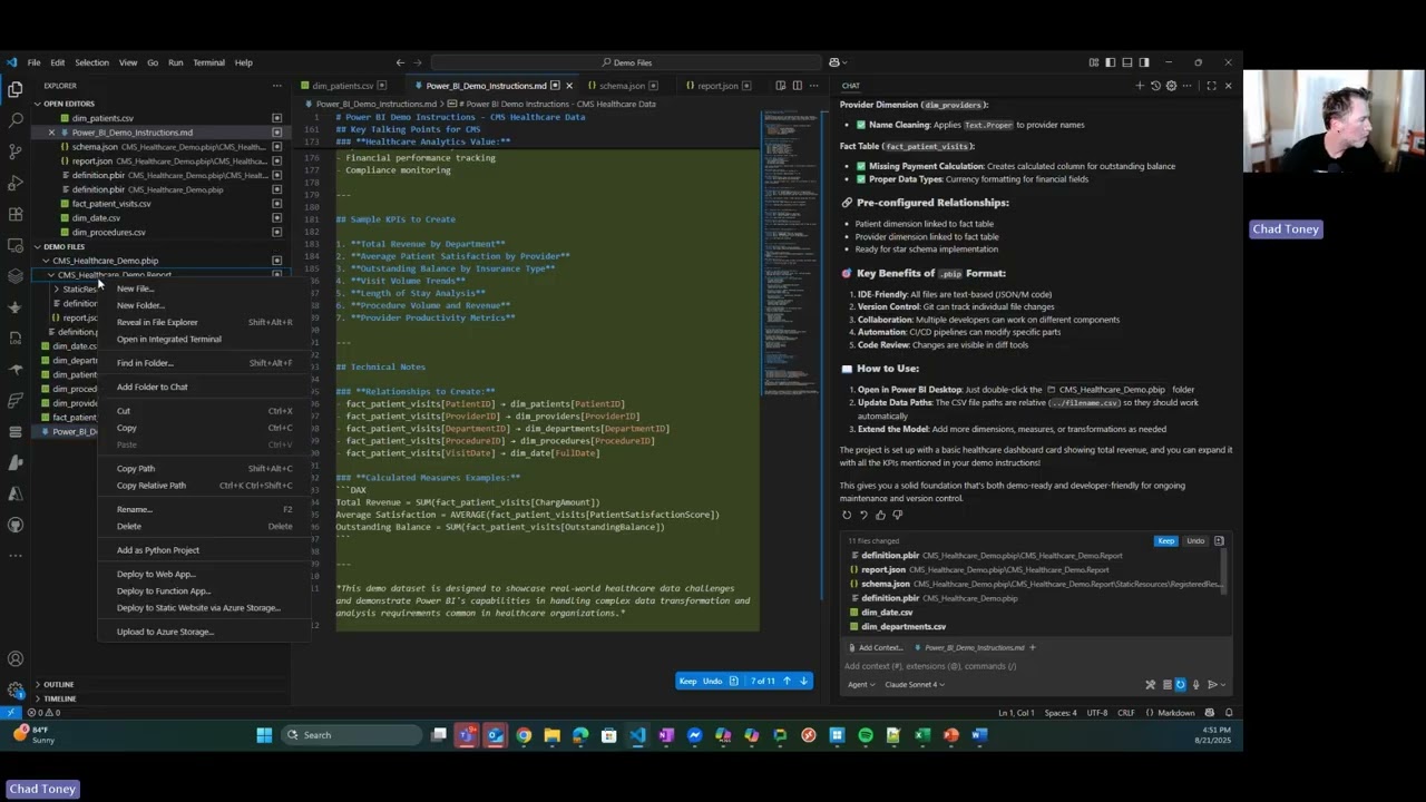 Using Github Copilot to Create a Power BI Demo Solution