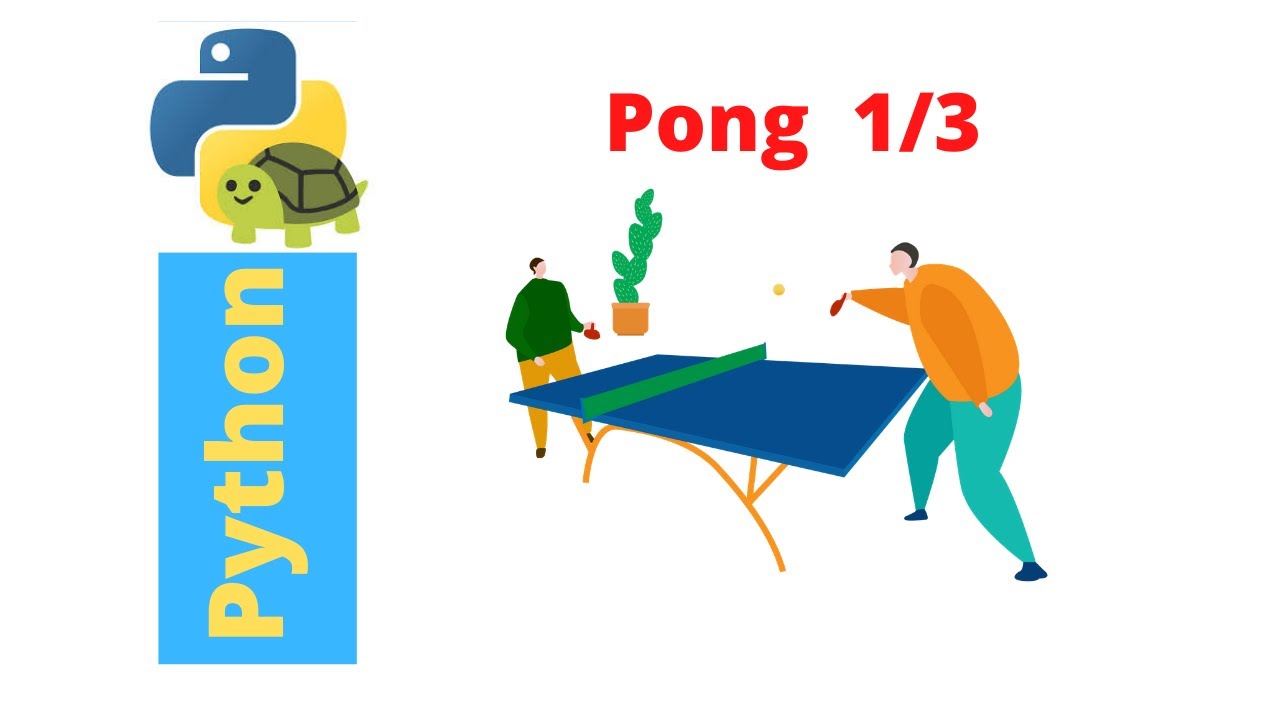 Python Turtle Graphics Tutorial - Pong Game, 1/3