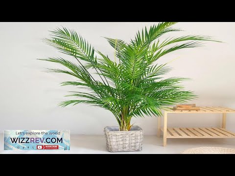 120cm Large Artificial Palm Fake Plants Branch Real Touch Palm Leaves Tropical Review