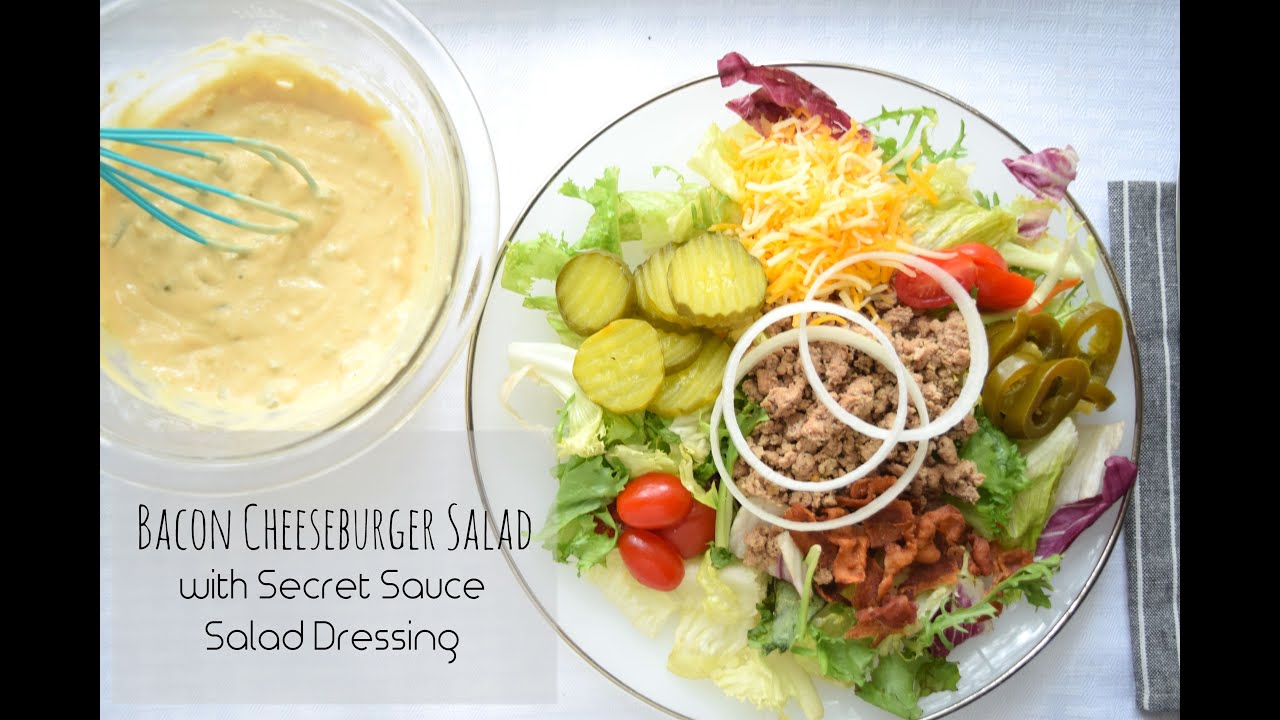 Bacon Cheeseburger Salad w/Secret Sauce Dressing #FireWorksofFood2020