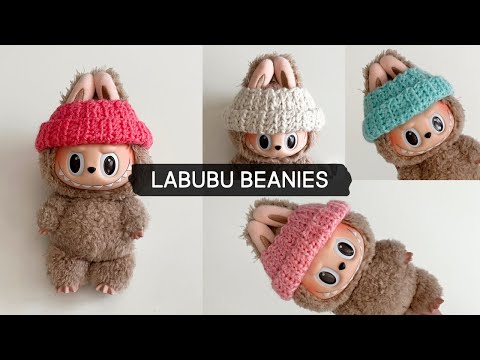 Making Crocheted Labubu Beanies